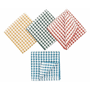 HFGBLG Cotton Cleaning Rags Terry Dish Cloths for Washing Dishes, Set of 8 Dish Rags for Cleaning, Light and Soft Dish Towels for Kitchen Drying Dishes, 11.8 Inch x 11.8 Inch (Mix Color)
