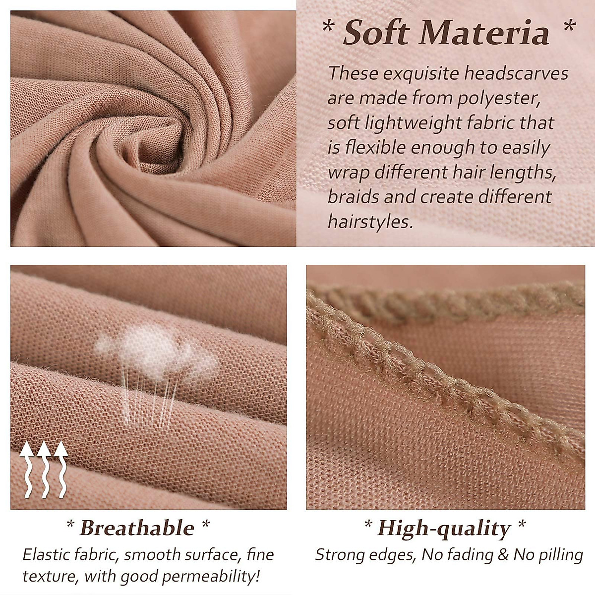 12 Pieces Stretch Head Wrap Jersey Turban Solid Color Bohemian Dye Headwraps African Fashion Headwear Headband Extra Long Hair Scarf Soft Breathable Turban Tie for Women 12 Colors