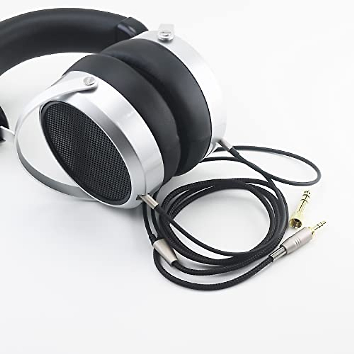 NEW NEOMUSICIA Replacement Cable Compatible with Hifiman HE4XX, HE-400i (The Latest Version with Both 3.5mm Plug) Headphones 3.5mm / 6.35mm to Dual 3.5mm Jack Male Cord 1.2m/4ft