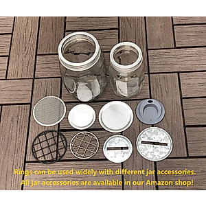 THINKCHANCES Food Safe and BPA Free Rust Resistant Silver Aluminum Metal Screw Rings/Bands for Mason, Ball, Canning Jars (12 Pack, Wide Mouth)