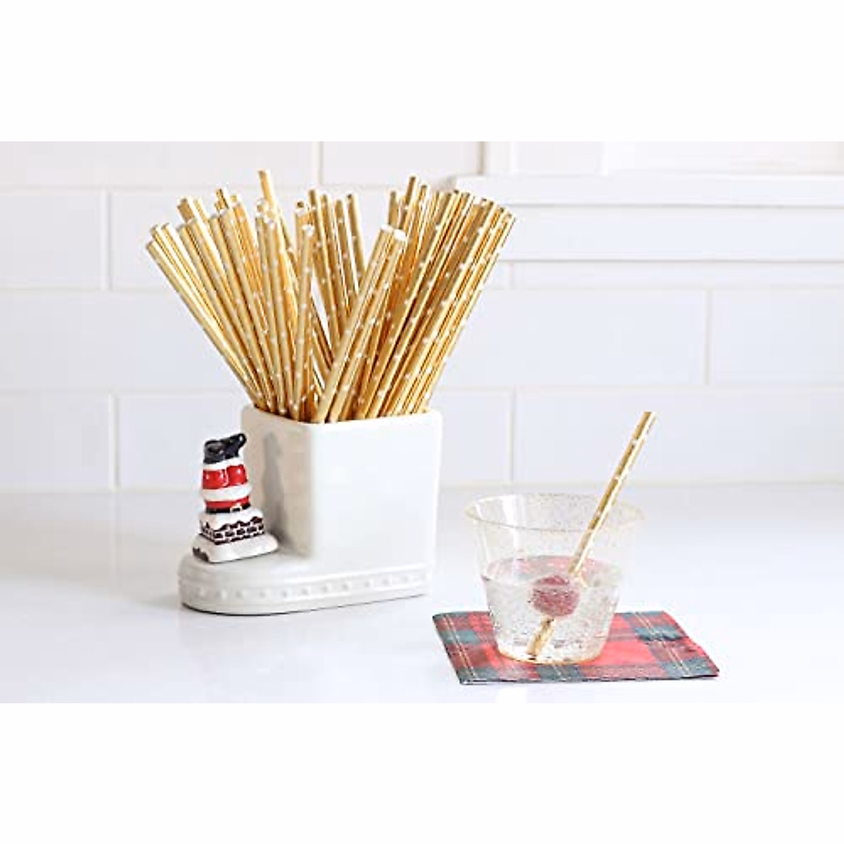 Nora Fleming Hand-Painted Mini: Down the Chimney (Santa Legs) A256