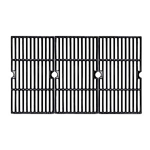 BBQMall 16 7/8" Porcelain Enameled Cast Iron Grill Cooking Grates for Charbroil 463440109, 463432215, 463436213, 463436215, 463420508, 463420509 463420511 463461613 Gas Grills Grates Replacement Parts