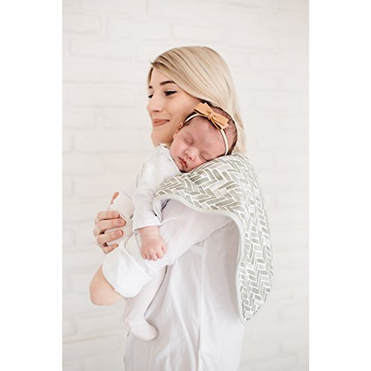 Copper Pearl Baby Burp Cloth Large 21''x10'' Size Premium Absorbent Triple Layer 3 Pack Gift Set “Alta