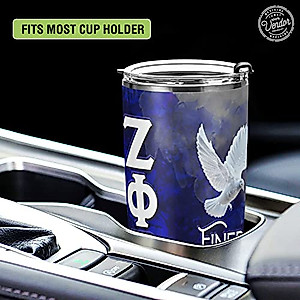 Bad Bananas BBGreek Zeta Phi Beta Paraphernalia - 20 oz Stainless Steel Coffee Tumbler - Travel Coffee Mug Insulated Tumblers - Greek Letters - Official Vendor
