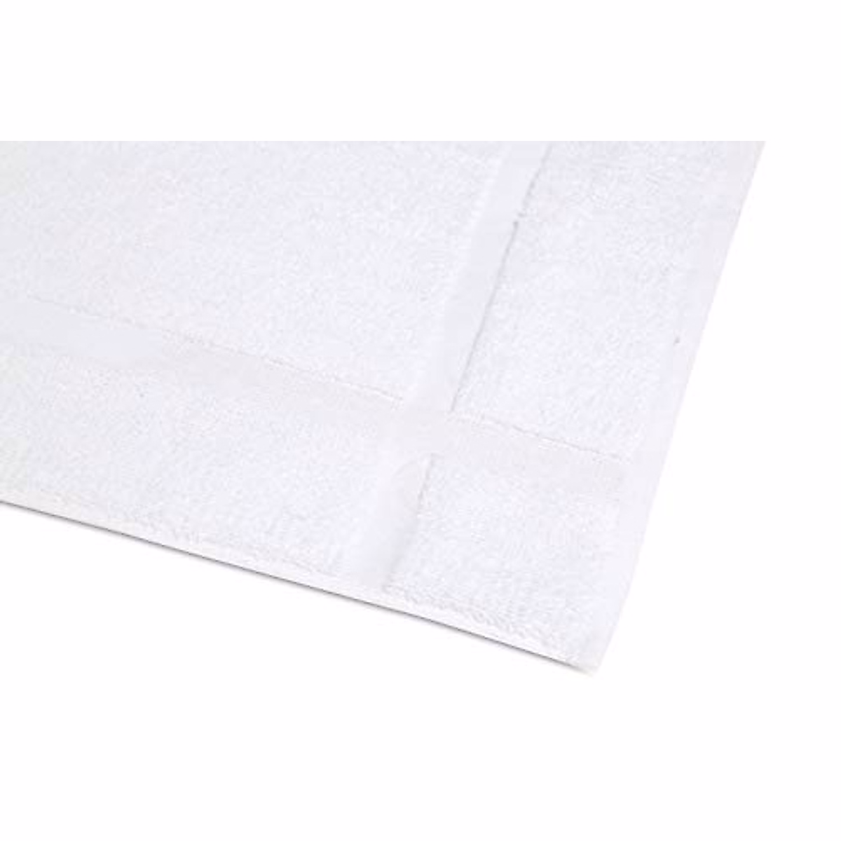 GOLD TEXTILES 12 Pack New Cotton Blend Economy White Hotel Bath Mat Towel (18x25 Inches) Light Weight Quick Drying & Machine Washable - Hotel Supplies Shower Bath Mat Towel