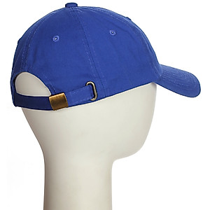 Sports Team Coach Baseball Hat Layered Arch Letters Unstructured Low Profile Cap, Blue Hat White Red Letters