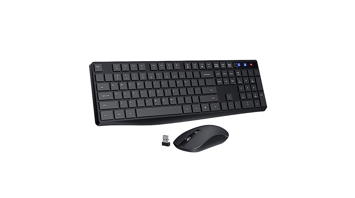 Ponvit Wireless Keyboard And Mouse Combo Silent Ergonomic