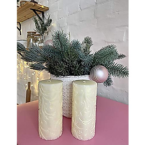 Magik Life Decorative Pillar Candles-3x6 inch - Unscented Long Lasting Handcrafted Royal Candles for Home Decoration Restaurant Weddings Spa Events Church- 70 Hour Burn Time - Smokeless & Dripless