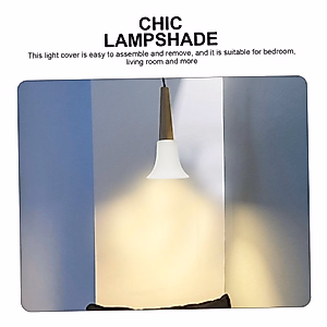 DOITOOL Chic Lampshade Glass Light Cover Easy Assembly for Bedroom Living Room Ceiling Lamp