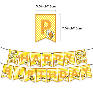 32Pcs Gudetama Birthday Party Supplies Party Favors Set For Kids Gudetama Cake Topper Cupcake Toppers Banner Balloons For Gudetama Birthday Party Decorations