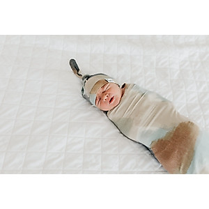 Baby Beanie Hat Top Knot Stretchy Soft"Picasso" by Copper Pearl