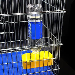 Ipetboom Poultry Waterer Rabbit Water Dispenser Automatic Bird Feeder Water Dispenser: 4Pcs Parrot Water Feeder Bird Water Feed Container Bird Cage Water Deflector Bird Cage Quail Feeder