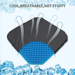 janek show Gel Seat Cushion, Double Layer Egg Gel Cushion for Pressure Relief, Seat Cushion for The Car,Office,Wheelchair&Chair.Breathable Design,Durable,Portable