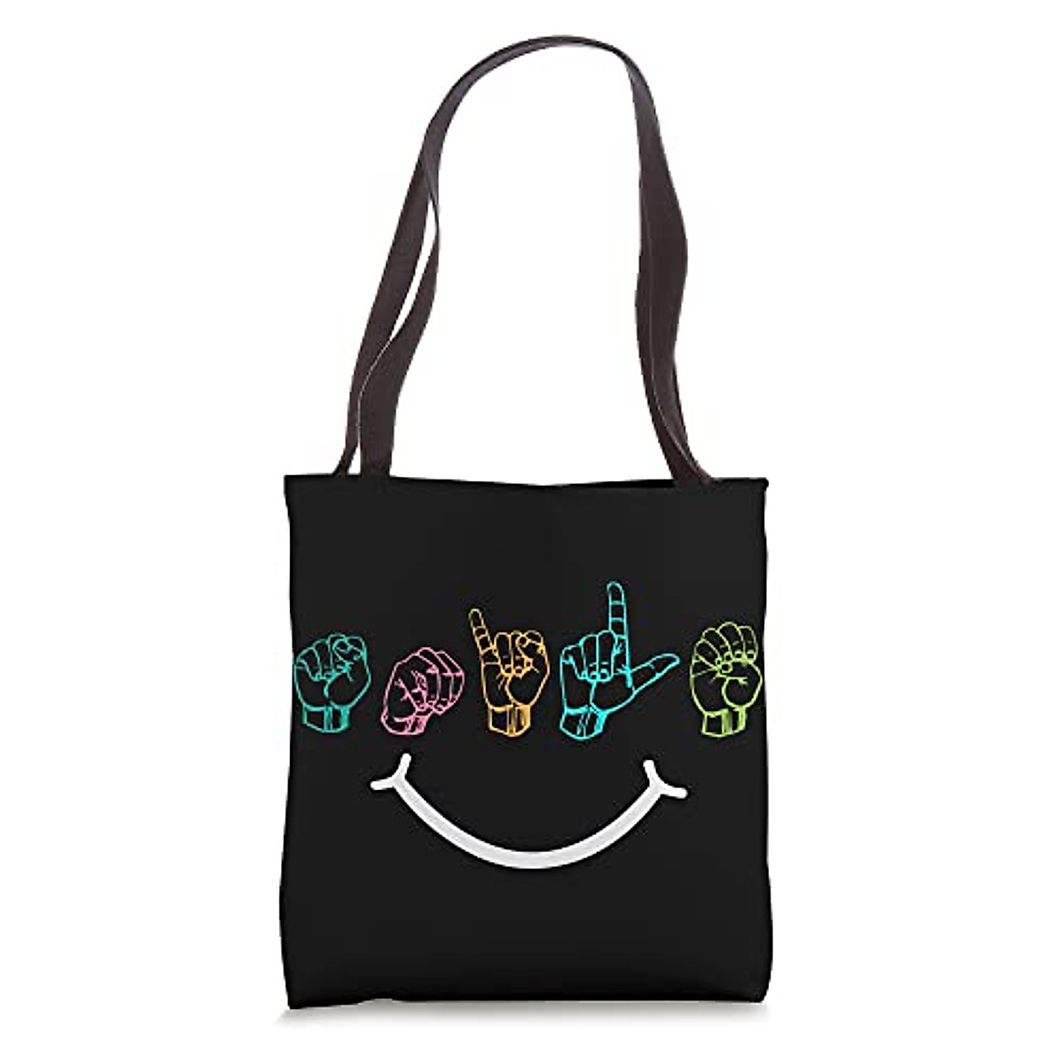 American Sign Language I ASL I Smile Sign Language Tote Bag