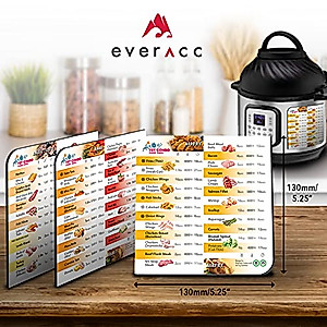 Air Fryer Magnetic Cheat Sheet Set, Instapot Air Fryer Accessories Cook Times Magnets, Instant Vortex Air Fryer Oven Combo Cooking and Frying Guide (White)