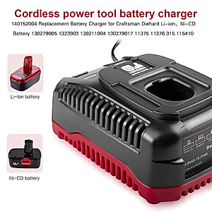 19.2V Quick Charger (Dual-Chemistry) for Craftsman Tools 19.2-Volt C3 XCP Lithium-Ion & Ni-Cad Diehard Battery Charger
