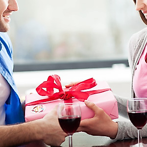 Acetiamin Happy Valentine's Day Sticker Roll, 500 PCS Heart-Shaped Label Stickers for Adults, 1.5 “ Gift Tag Stickers for Goodie Bags, Gift Favors Box, Envelope Seal, Cards, Party Supplies