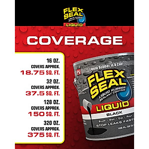 Flex Seal Liquid, 32 oz, Clear, Liquid Rubber Coating Sealant, Waterproof, Flexible, Breathable, and UV Resistant, Roof Repair, Basements, RV, Campers, Trailers, Marine, EPDM, Masonry