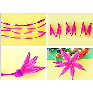 Pipe Cleaners Craft Chenille Stems with Bumps 100 pcs Multicolour Chenille Stems Pipe Cleaners Handmade DIY Art Craft Material