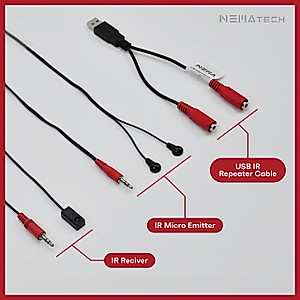 NemaTech Premium Multi-Room Remote Control IR Extender and Repeater Solution (USB Powered)