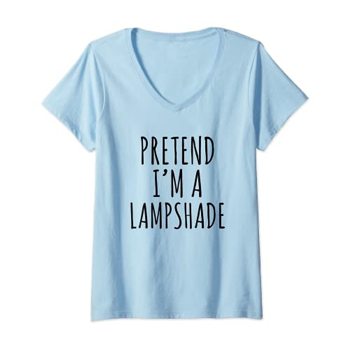 Womens Lazy Halloween Costume Pretend I'm A Lampshade Simple V-Neck T-Shirt