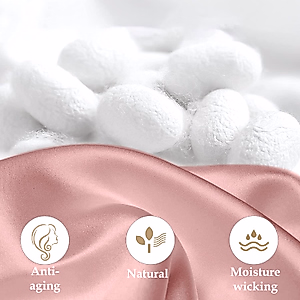 INSSL Silk Pillowcase for Women, Mulberry Silk Pillowcase for Hair and Skin and Stay Comfortable and Breathable During Sleep (Queen, Coral)