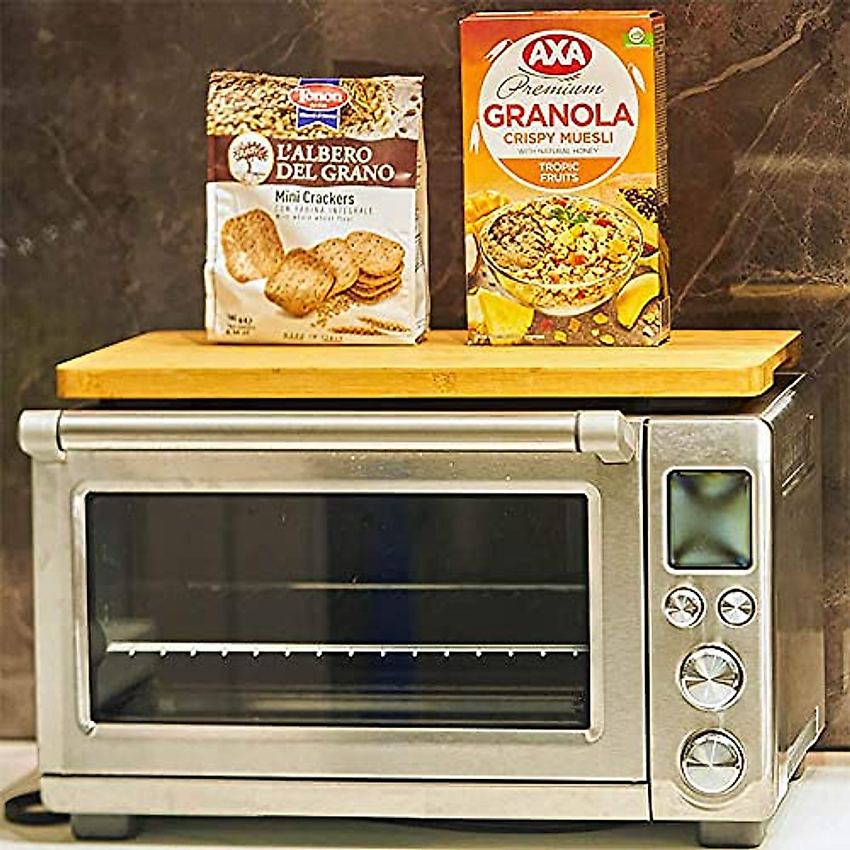 Cutting board Compatible with Breville BOV800XL/845BSS/860BSS Smart Oven Air Fryer, Accessories for Countertop Convection Oven, Heat Resistant Silicone Feet, Creates Storage Space, Protects Cabinets
