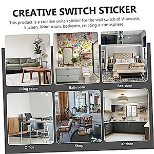 OSALADI 4 pcs Wedding Decorations for Ceremony Home Decor Wedding Stickers dimmer switches for LED Lights Room Light Switch Supply LED dimmer Switch Fabric Wall Light Switch Sticker Socket