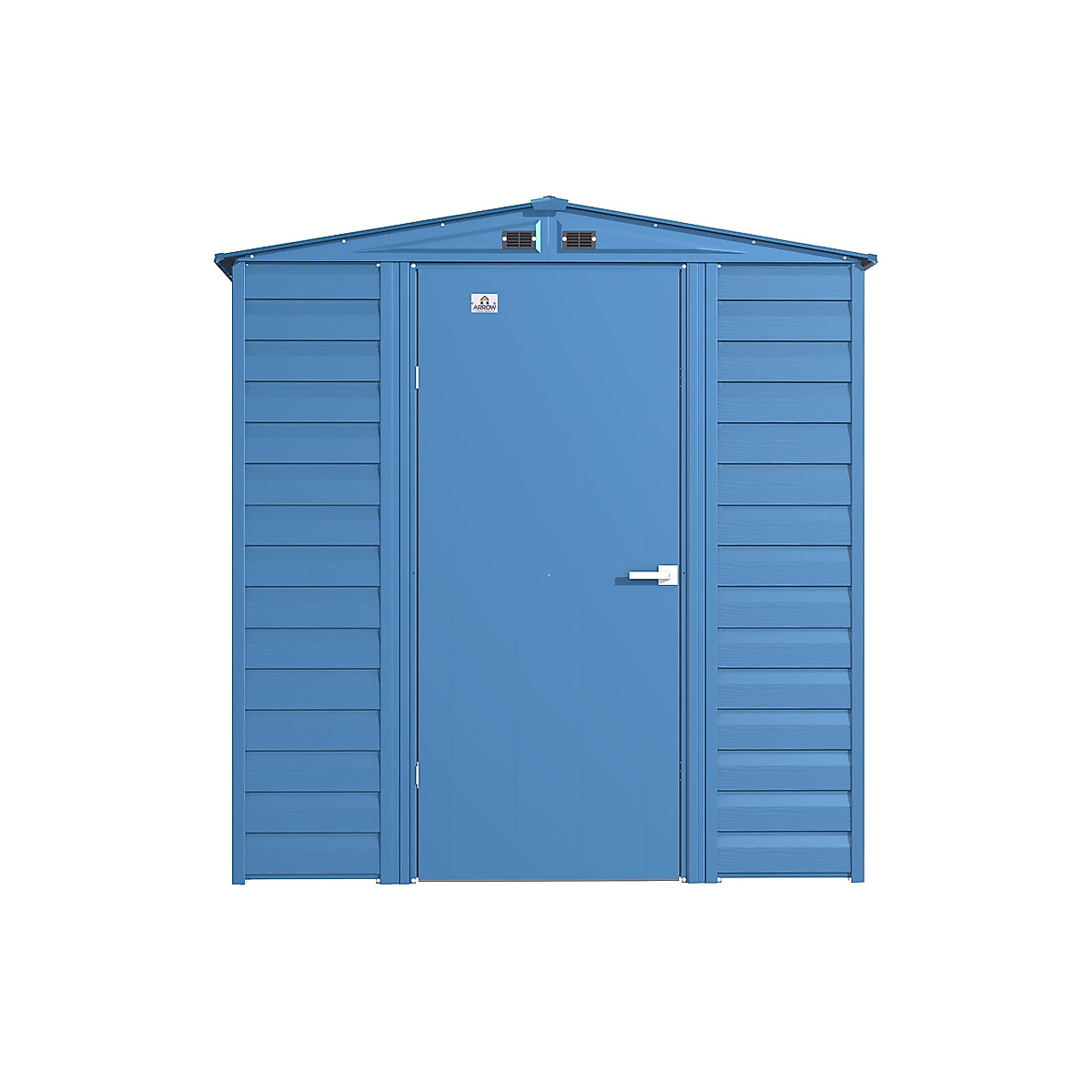 Arrow Select 6' x 7' Outdoor Lockable Steel Storage Shed Building, Blue Grey
