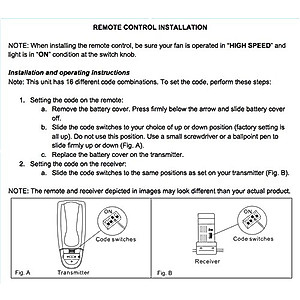 Anderic Replacement FAN-9T with FAN TIMER key Thermostatic Remote Control for Hampton Bay Ceiling Fans - FAN9T (FCC ID: L3HFAN9T, PN: FAN9T)