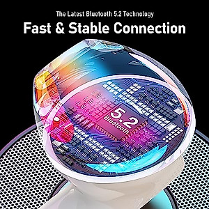 Audiovance NT301 Earbuds, Wireless Headphones Bluetooth Ear Buds for iPhone and Android, Comfort Fit, Premium Sound, Clear Calls, Wireless Charging, Waterproof, 23H Battery Earphones (White)