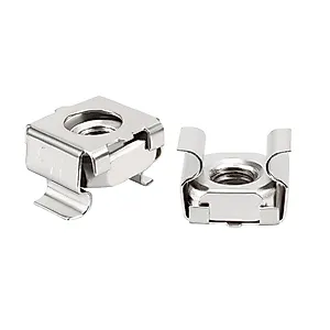 uxcell 55 Pack, M5 Cage Nut, Carbon Steel Nickel Plated for Server Shelf Cabinet