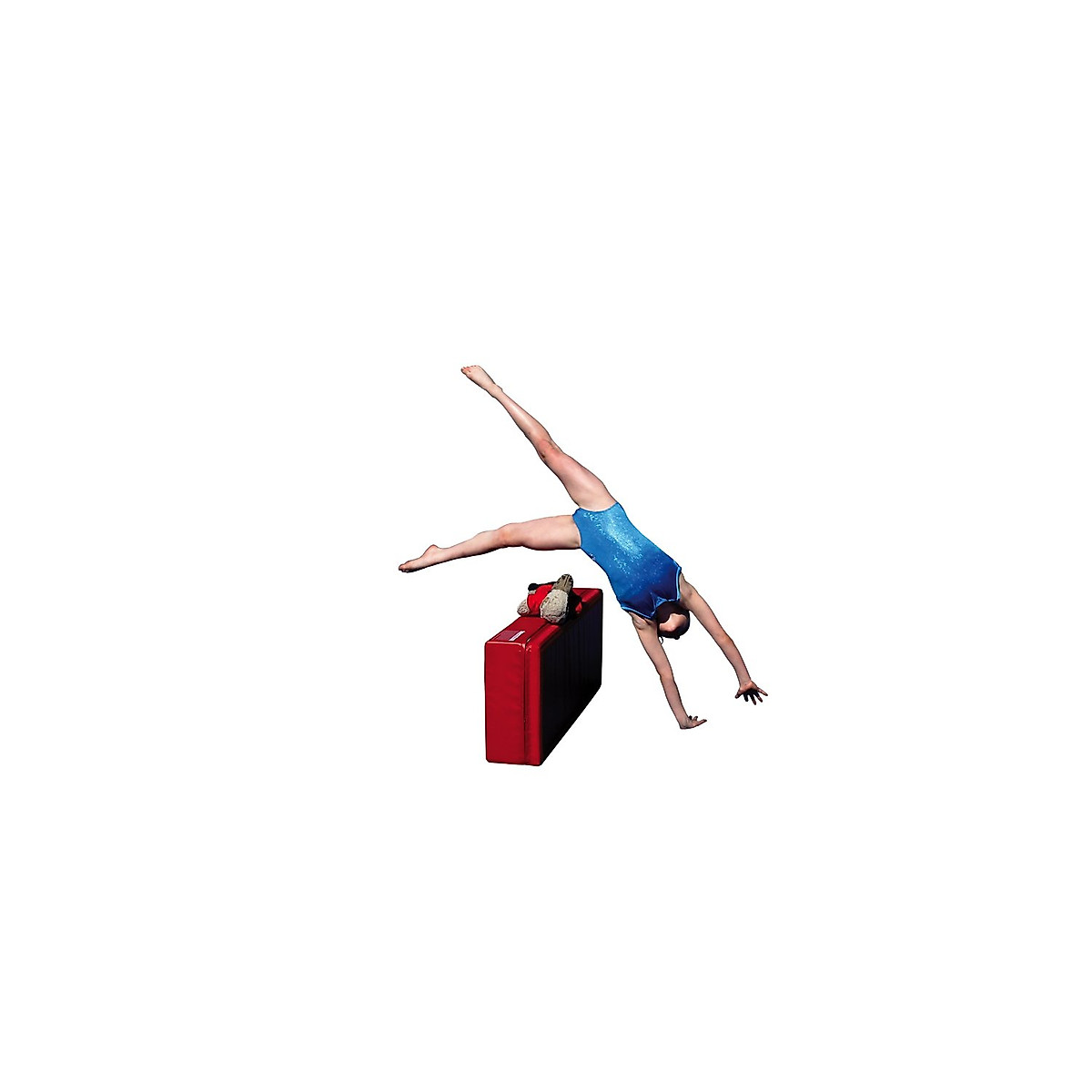 Tumbl Trak Spotting Booster Block Gymnastics Mat, Red, 48 in x 18 in x 8"