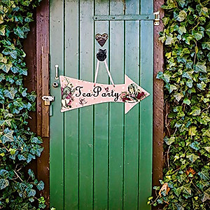 Truly Alice Arrow Hanging Signs Cutouts for Tea Party Decoration 10 Pcs