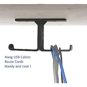 Stick On Under Desk Headphone Hook 2 PACK