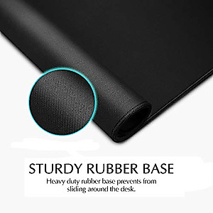 JIALONG Large Gaming Mouse Pad Desk Mat Comfortable XXL Mousepad Extended Size 35.4 x 15.7 inches Classic Black