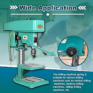 MroMax 2Pcs Drill Press Spring, 0.02" x 0.39" x 60.63" Quill Spring Feed Return Coil Spring Assembly, 0.5 x 10 x 1540mm Drill Press Spring Spring Steel Chemical Blackening Finish