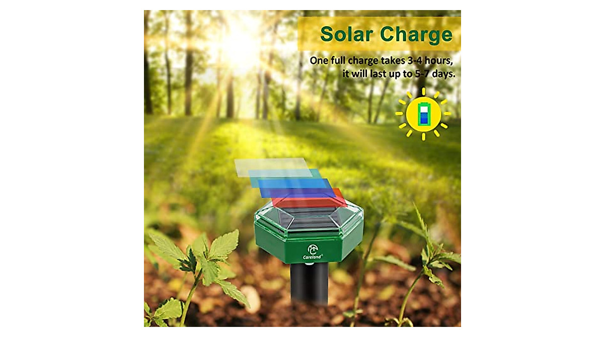 Solar Ultrasonic Mole Repellent Stakes: Gopher & Vole Control