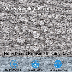 FUNHOME Outdoor Bench Cushion 48"x18"x3",Patio Chair Pad,Waterproof Portable Porch Swing Cushion 48 inch with Handle&Ties,Bench Pillow for Bay Window Seat Garden Furniture(Braided Gray)