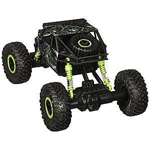 Click N' Play Remote Control Car 4WD Off Road Rock Crawler Vehicle 2.4 GHz, Green