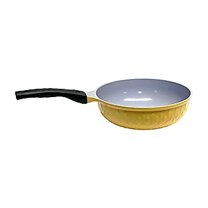 |MADE IN KOREA| 10" Ceramic Coating Interior and Exterior Cooking Wok, Pan Set