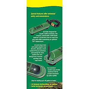 Tetra 26445 Fauna Aquatic Reptile Heater For Frogs, Newts & Turtles,100 Watt,green