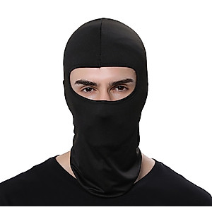 Pack of 5 Black Ski Face Mask Men Sun Balaclava Dust Proof for Outdoor Riding Fishing Headgear