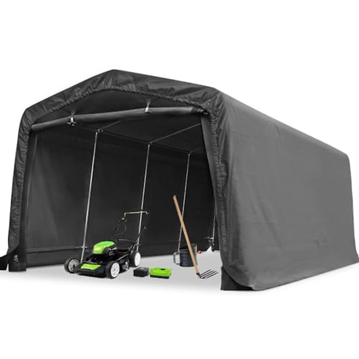 KING BIRD 10' x 20' Heavy Duty Anti-Snow Carport Outdoor Instant Garage Car Canopy with Reinforced Ground Bars