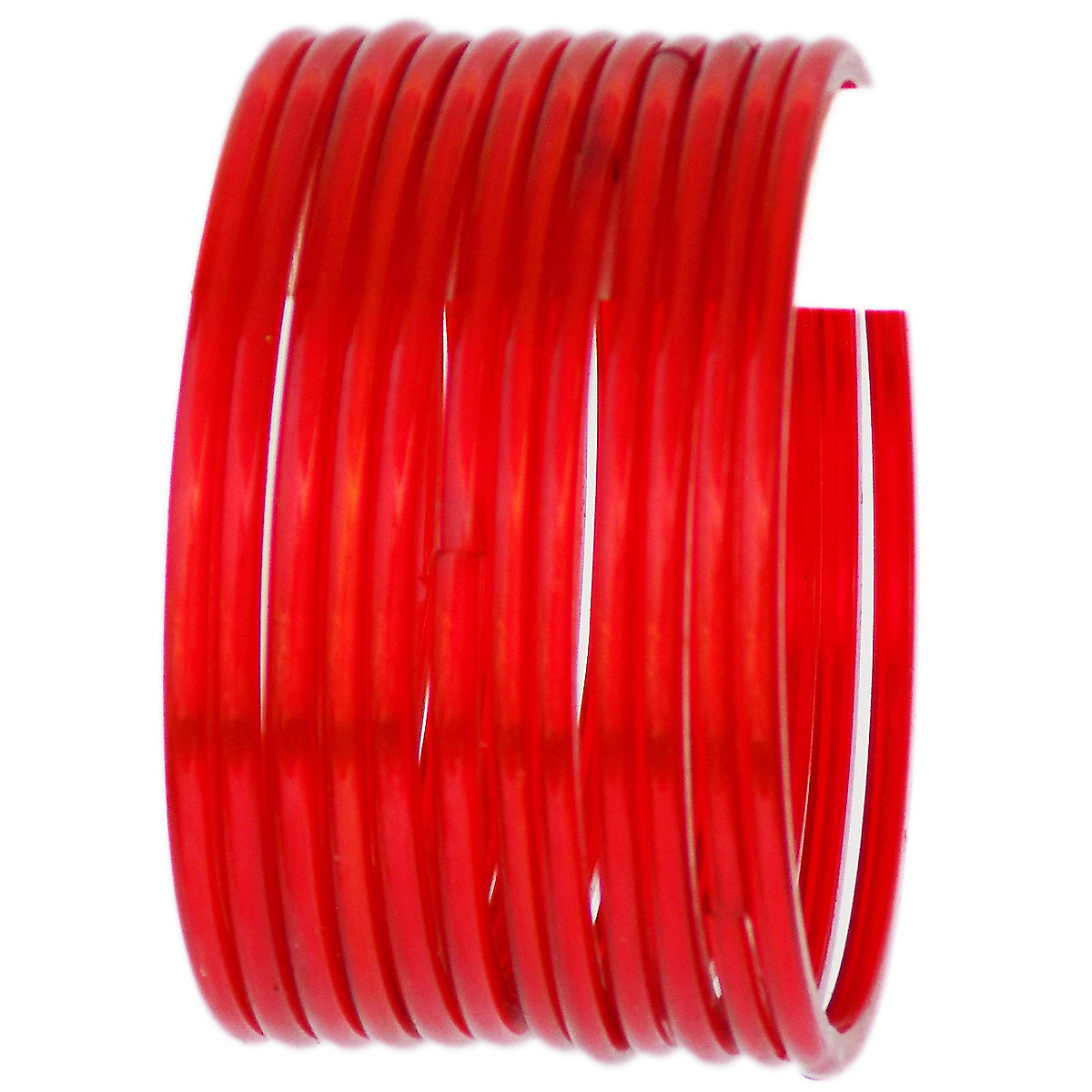 JD'Z Collection Indian Glass Bangle Set For Girls & Women Traditional Bollywood Fashion Jewelry Glass Bangles for Dailywear,Ethnic Wear Bangles Set of 12 (Red 2.6)