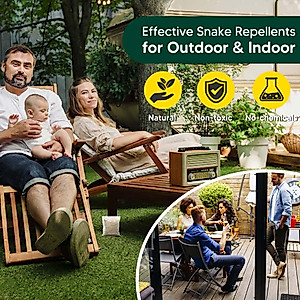 Lowojusl Snake Repellent for Yard Powerful,Outdoor Snake Away Repellent, Snake Out Snake Repellent,Effective Repellent for Snakes, Snakes Repellents for Outdoor Safe Around Kids and Pets 8-Pack