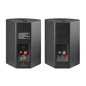 Pyle Waterproof Wall Mount Speaker System - 5.25 Inch Active + Passive Pair Wireless Bluetooth Compatible Indoor/Outdoor Stereo Sound Set with AUX IN - Pyle PDWR52BTBK (Black)