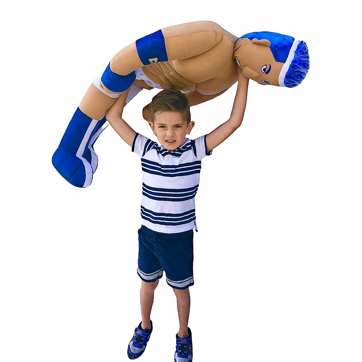 Wrestle Mates 4 Foot Tall Large Stuffed Wrestling Doll (Raz Blue Hair Dummy