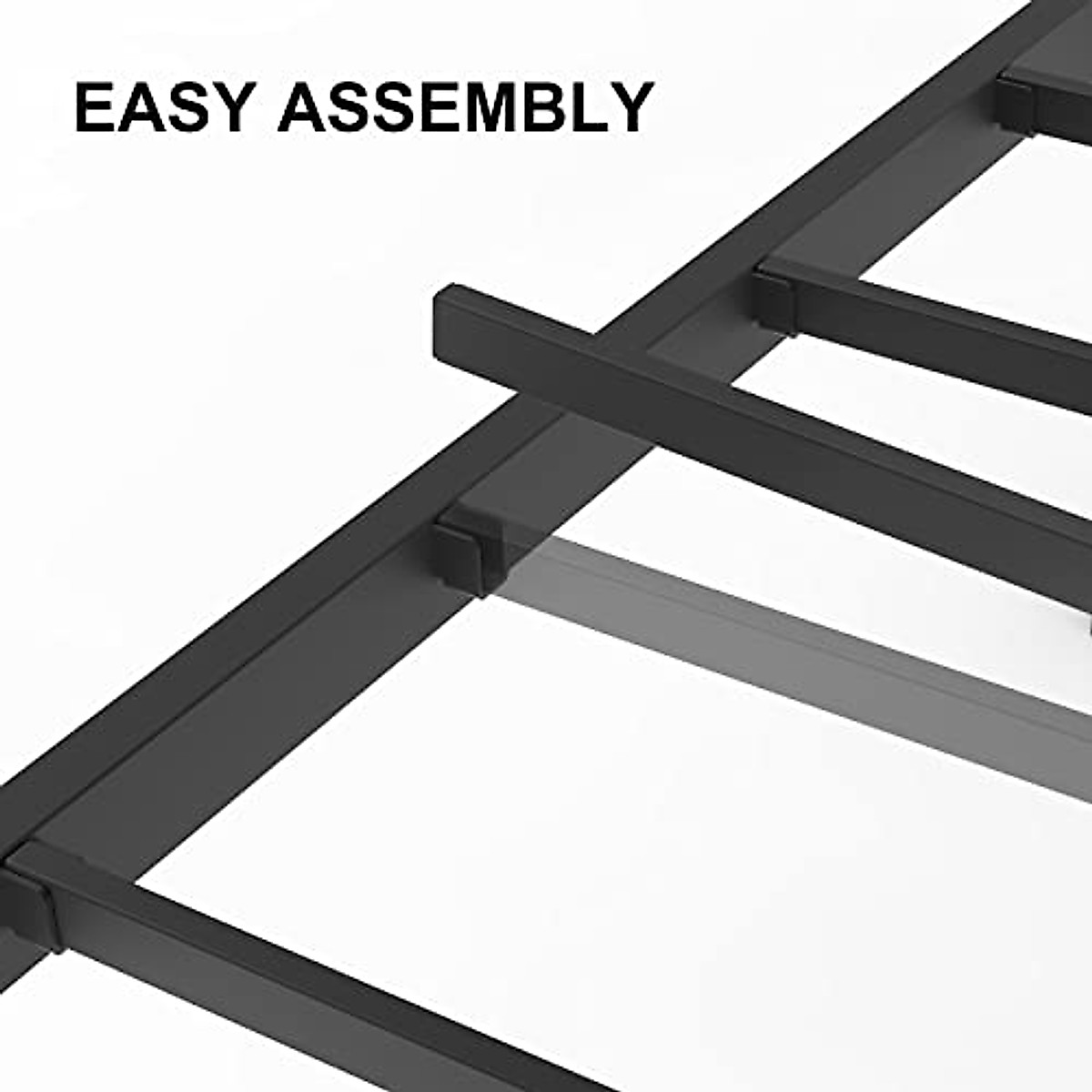 REGOSS Twin Metal Bed Frame, 14 Inch Heavy-Duty Metal Platform Bed Frame with Storage and Anti-Slip Strap, Noise Free Bed Frame Features Sturdy Metal Slats, No Box Spring Needed, Easy Assembly