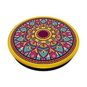 Vibrant Mandala for Peace Relaxation Meditation Aid Focus PopSockets Swappable PopGrip